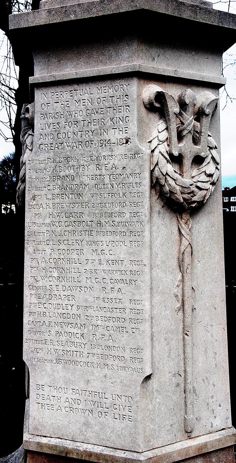 Broxbourne War Memorials | Soldiers of Broxbourne | Herts Memories