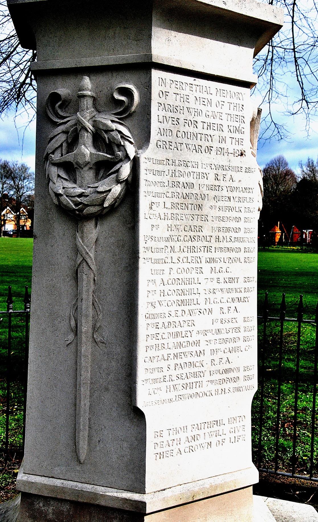 Broxbourne War Memorials | Soldiers of Broxbourne | Herts Memories