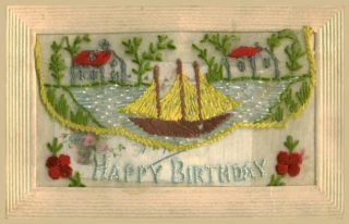Embroidered Postcards | Embroidered Postcard project | Herts Memories