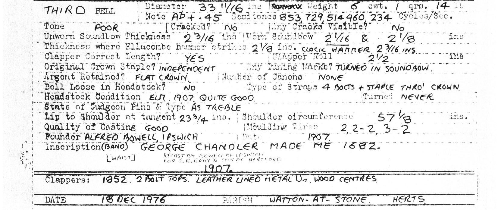 The bells of Watton at Stone | Watton at Stone | Herts Memories