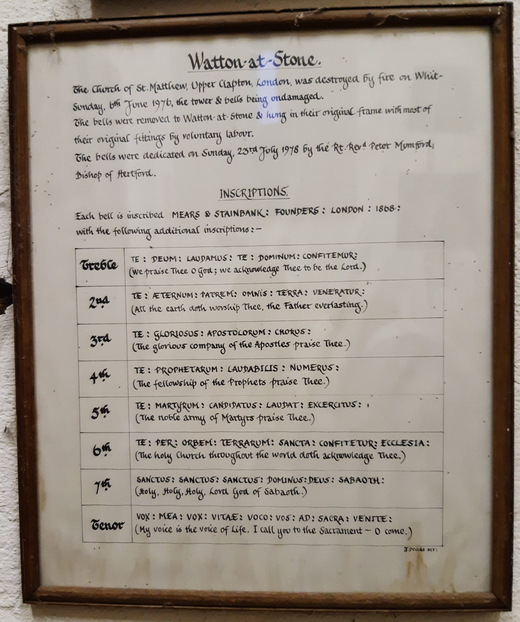 The bells of Watton at Stone | Watton at Stone | Herts Memories