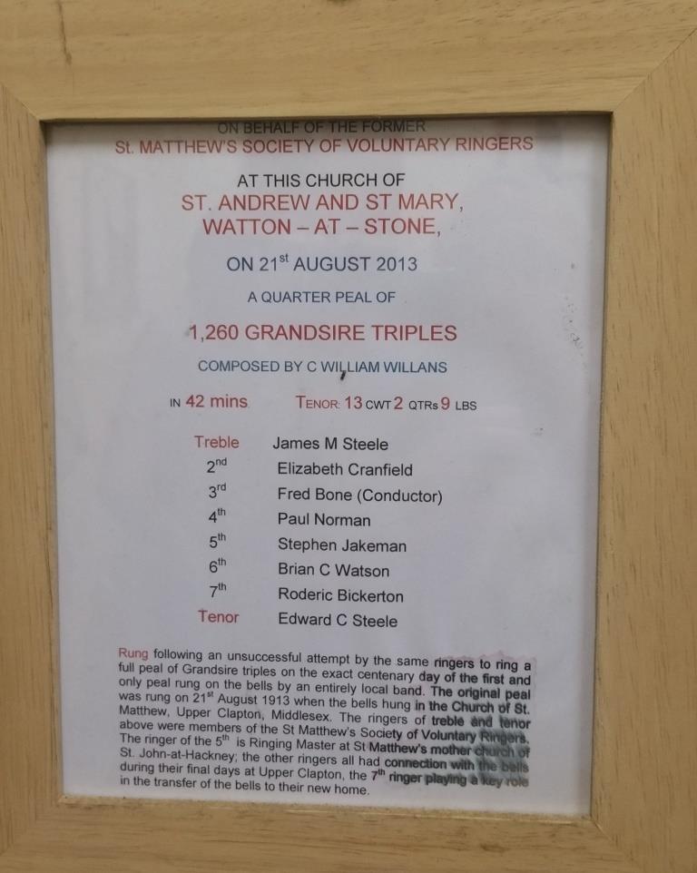 The bells of Watton at Stone | Watton at Stone | Herts Memories