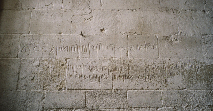 Medieval graffiti at Ashwell church | 14th Century | Herts Memories