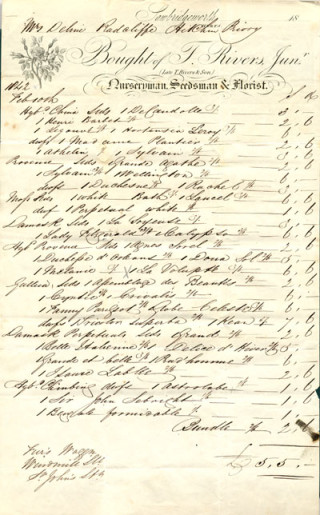 Bills and Recipts | Estate Records Garden History, Hitchin | Herts Memories