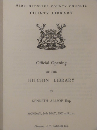 Hitchin Library Comes of Age : 50th anniversary of the library locating ...
