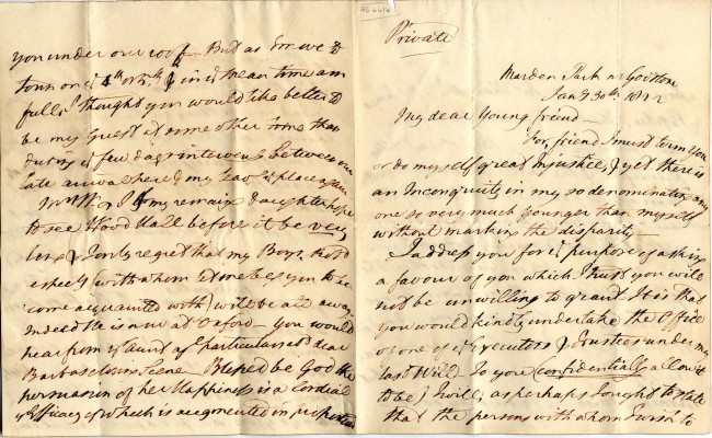 Letters from anti-slavery campaigner William Wilberforce to Abel Smith ...